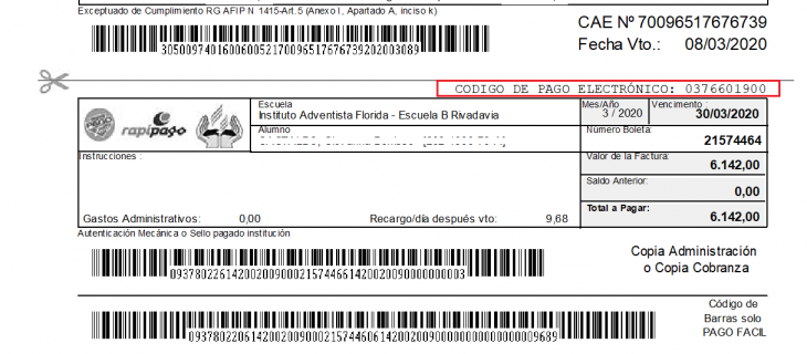 Medios de pago - Educación Adventista